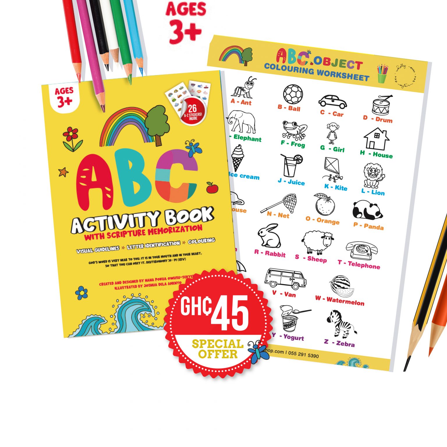 ABC Activity Book + Colouring Chart Combo – The Kaia Shop